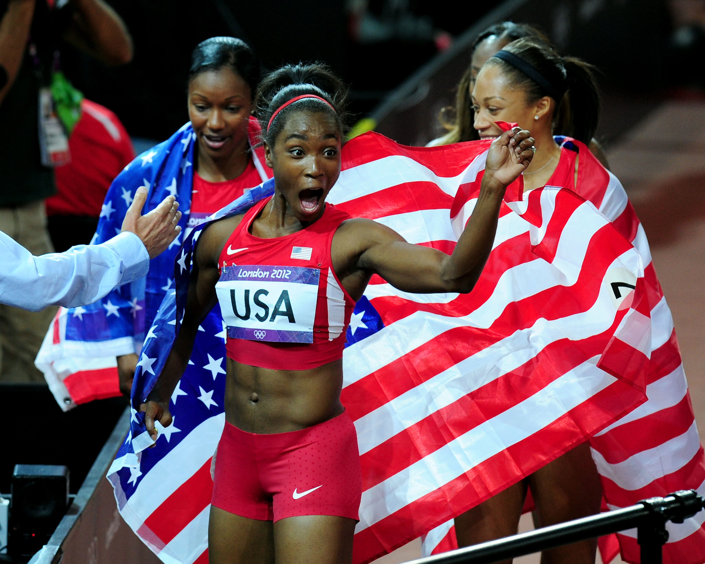 US wins women's 4x100 meter relay in world record time - The World from PRX
