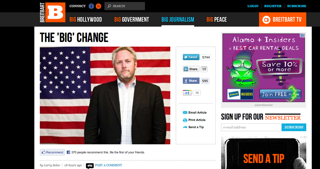 Andrew Breitbart's website launches redesign - The World from PRX