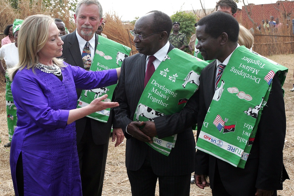 Hillary Clinton swarmed by bees in Malawi, meets Mandela on Africa trip ...