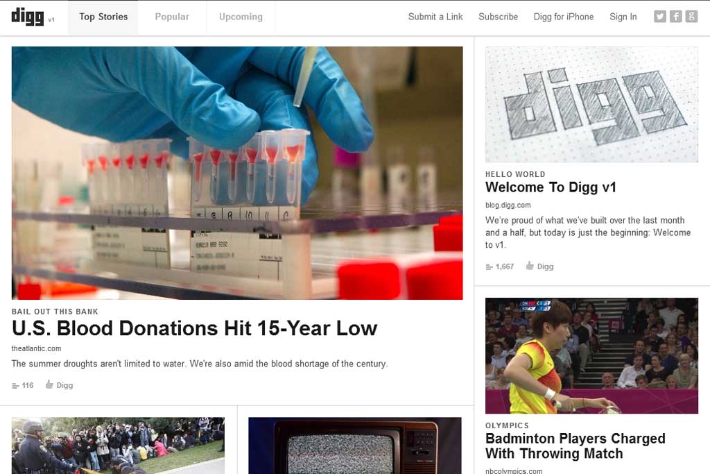 Digg v1 relaunches with promise to be more social - The World from PRX
