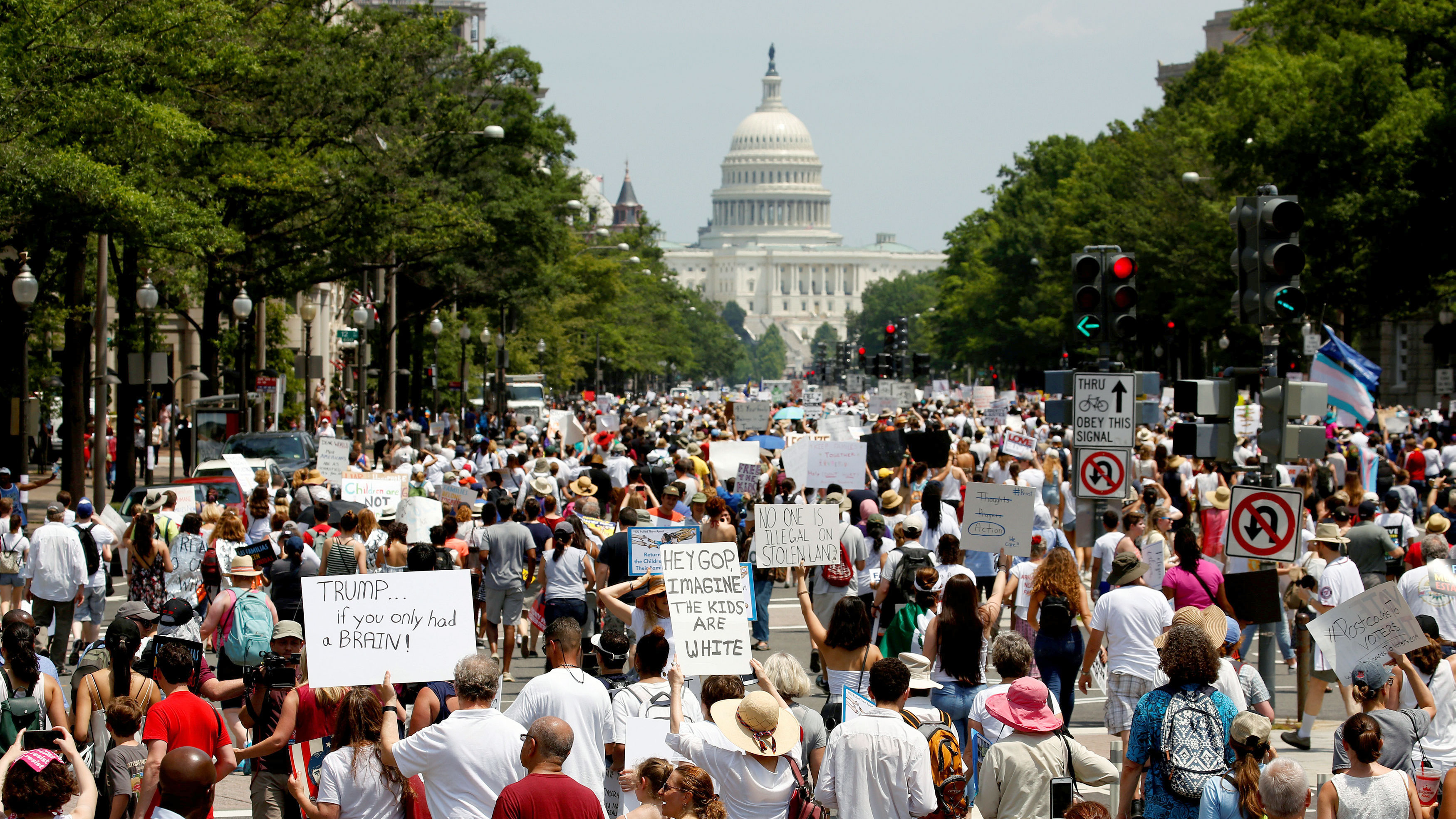 'That's not America': Protesters across US call on Trump to reunite ...