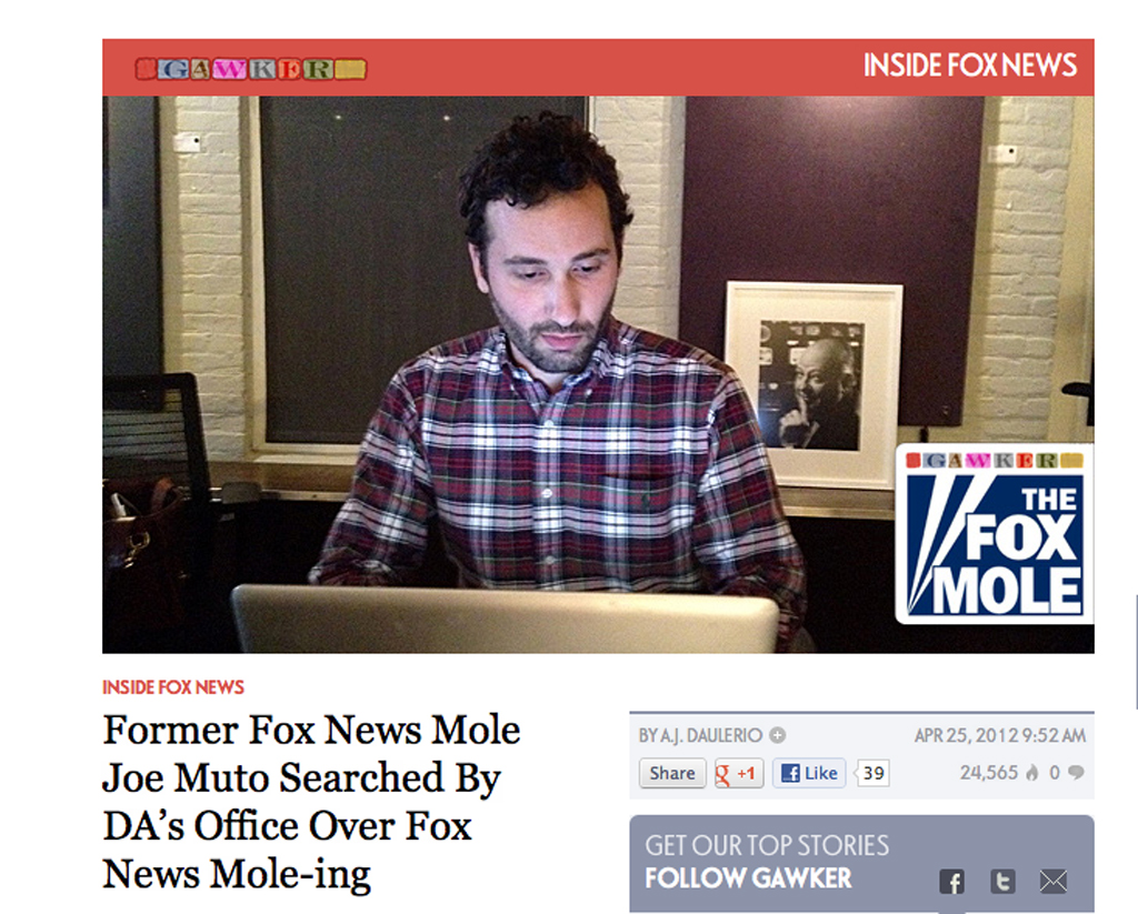 Joe Muto, Fox News 'mole,' has apartment searched by police - The World ...