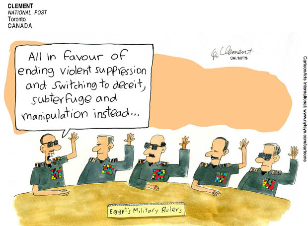 Cartoon: Egypt's "Transitional" Military Government Considers Its ...