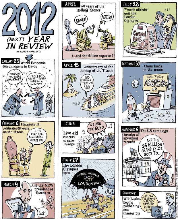 Cartoon: Chappatte Takes a Sneak Peek at 2012 - The World from PRX