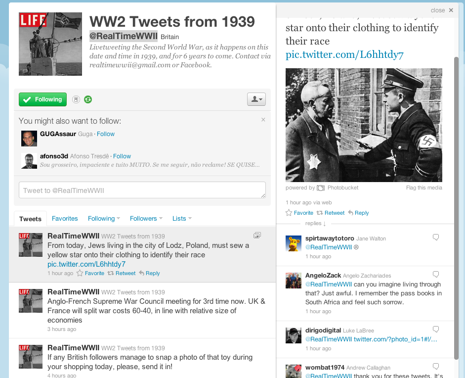 British 20-something takes to real-time tweeting of World War II - The ...