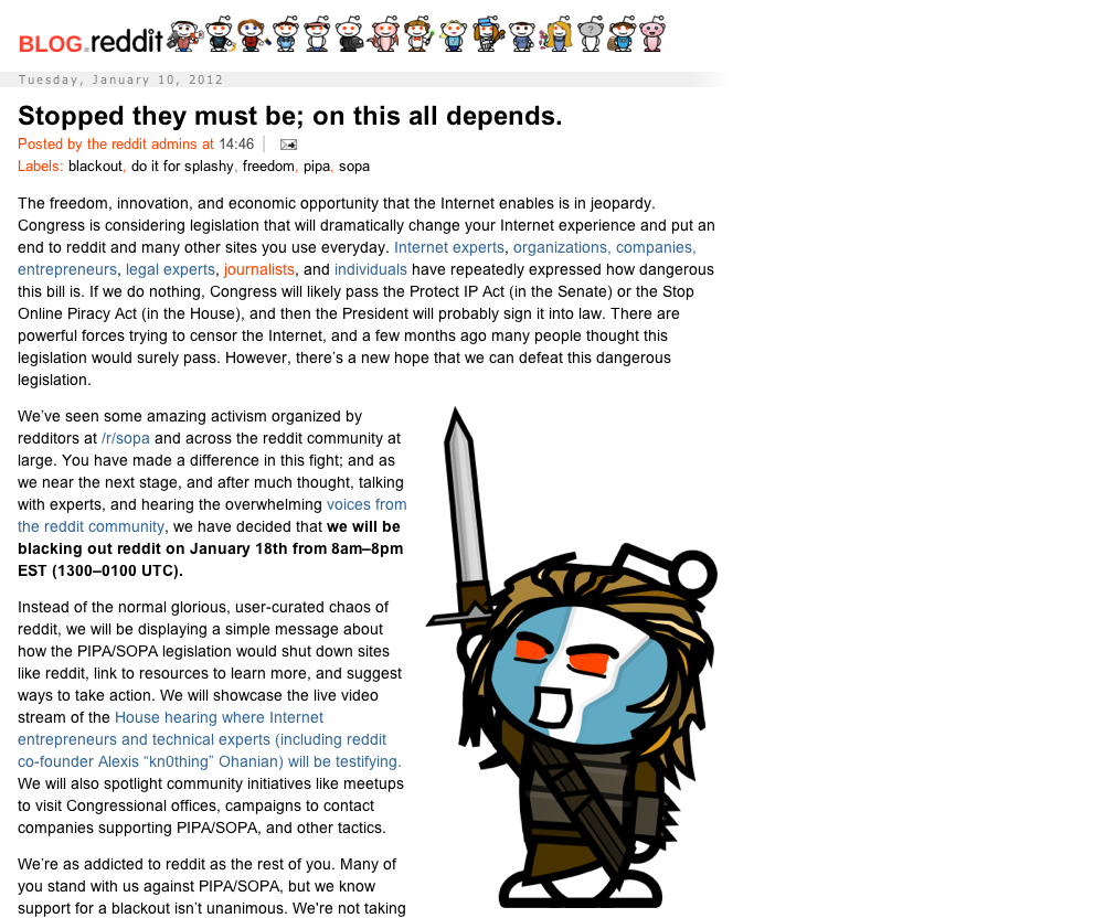 Wikipedia blackout planned as protests escalate over SOPA, PIPA - The ...