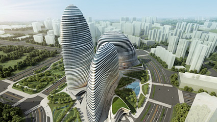 In China, a new building has a nearby knockoff before its even built ...