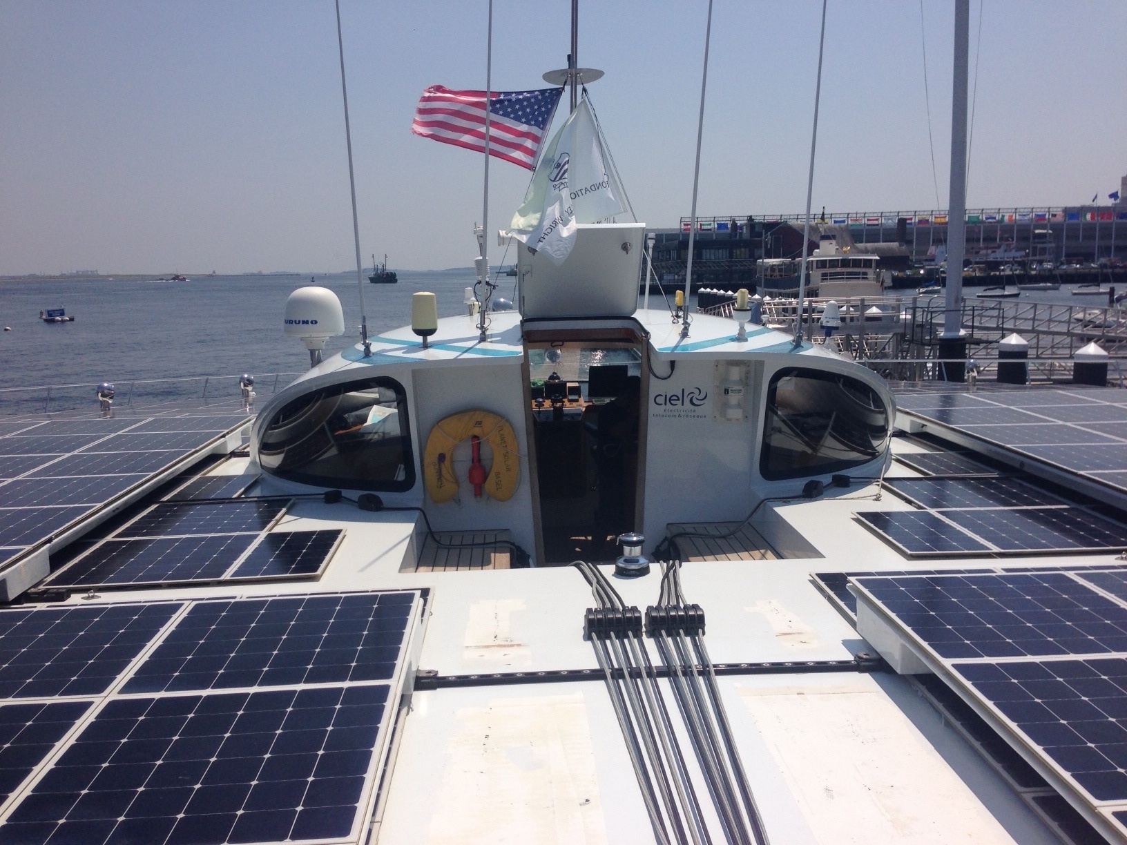 Solar powered ocean-going boat makes pitstop in Boston - The World from PRX
