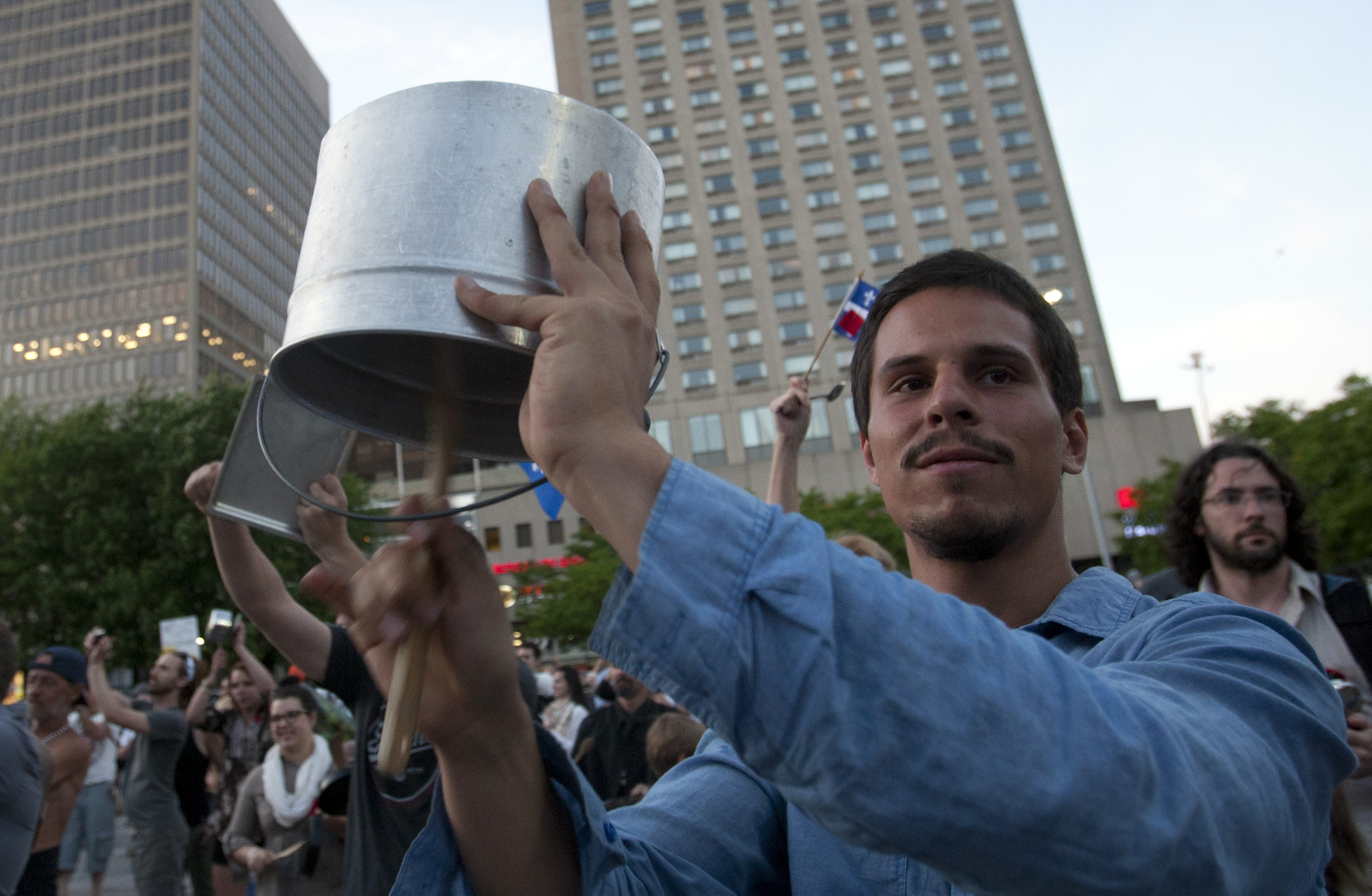 Canadians take to the streets in Montreal in protest, to defend social ...