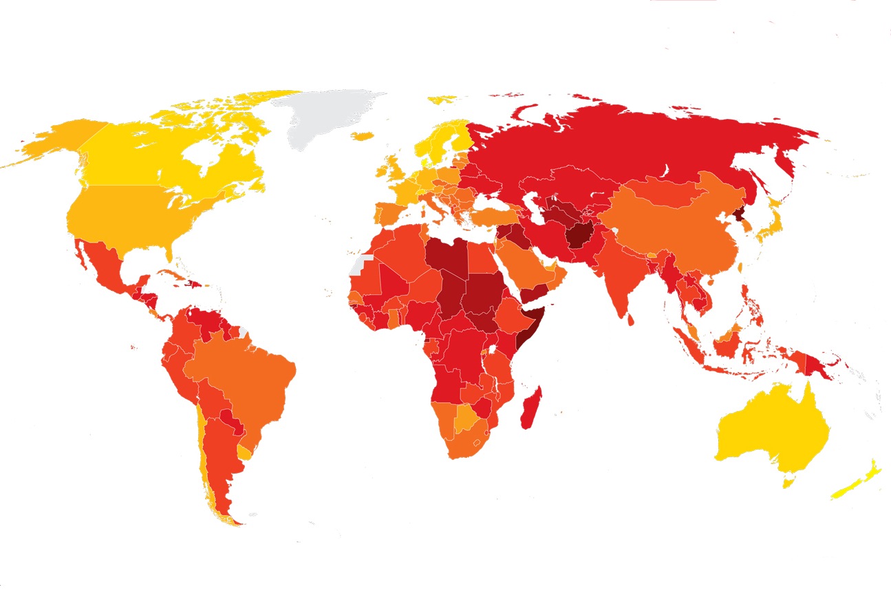 Turns out almost 70 percent of the world's nations are seriously ...