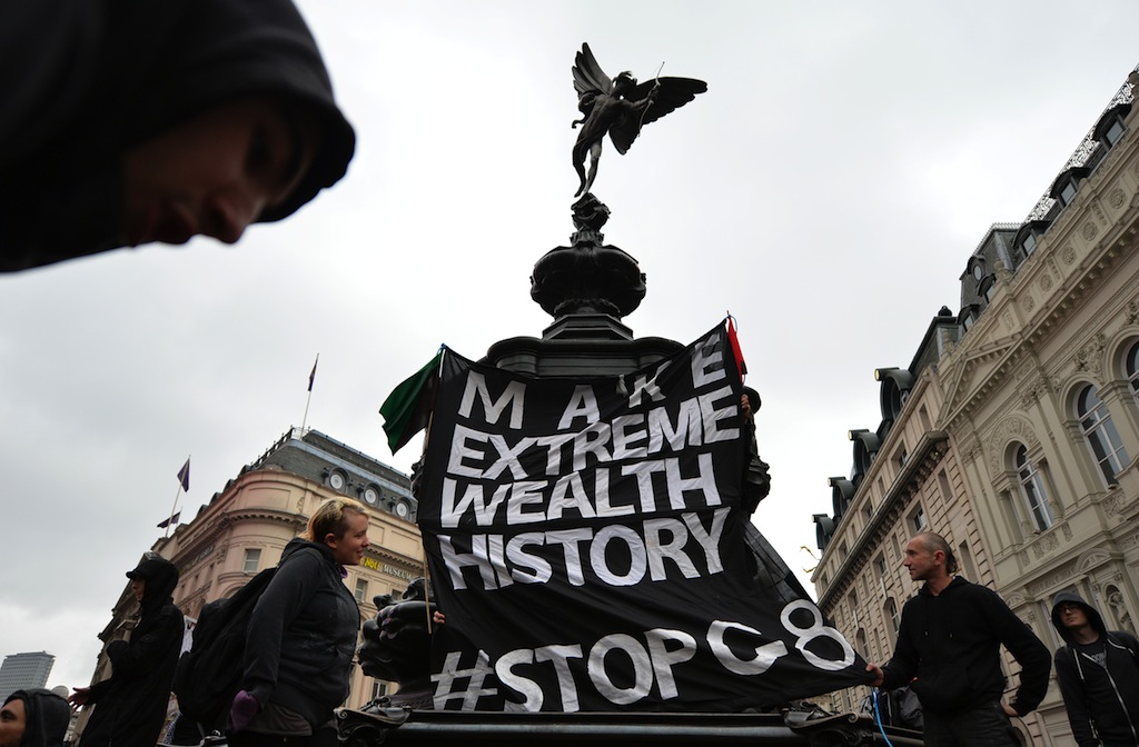 UK riot police arrest 57 in first wave of G8 protests - The World from PRX