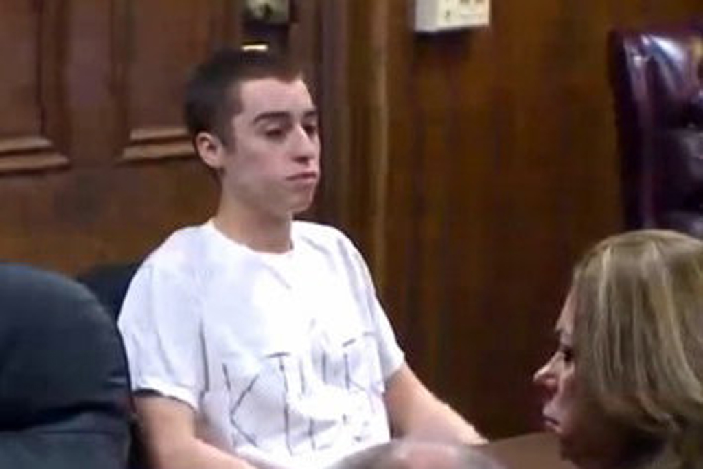 Chardon High School shooter TJ Lane laughs as sentenced to life (VIDEO ...