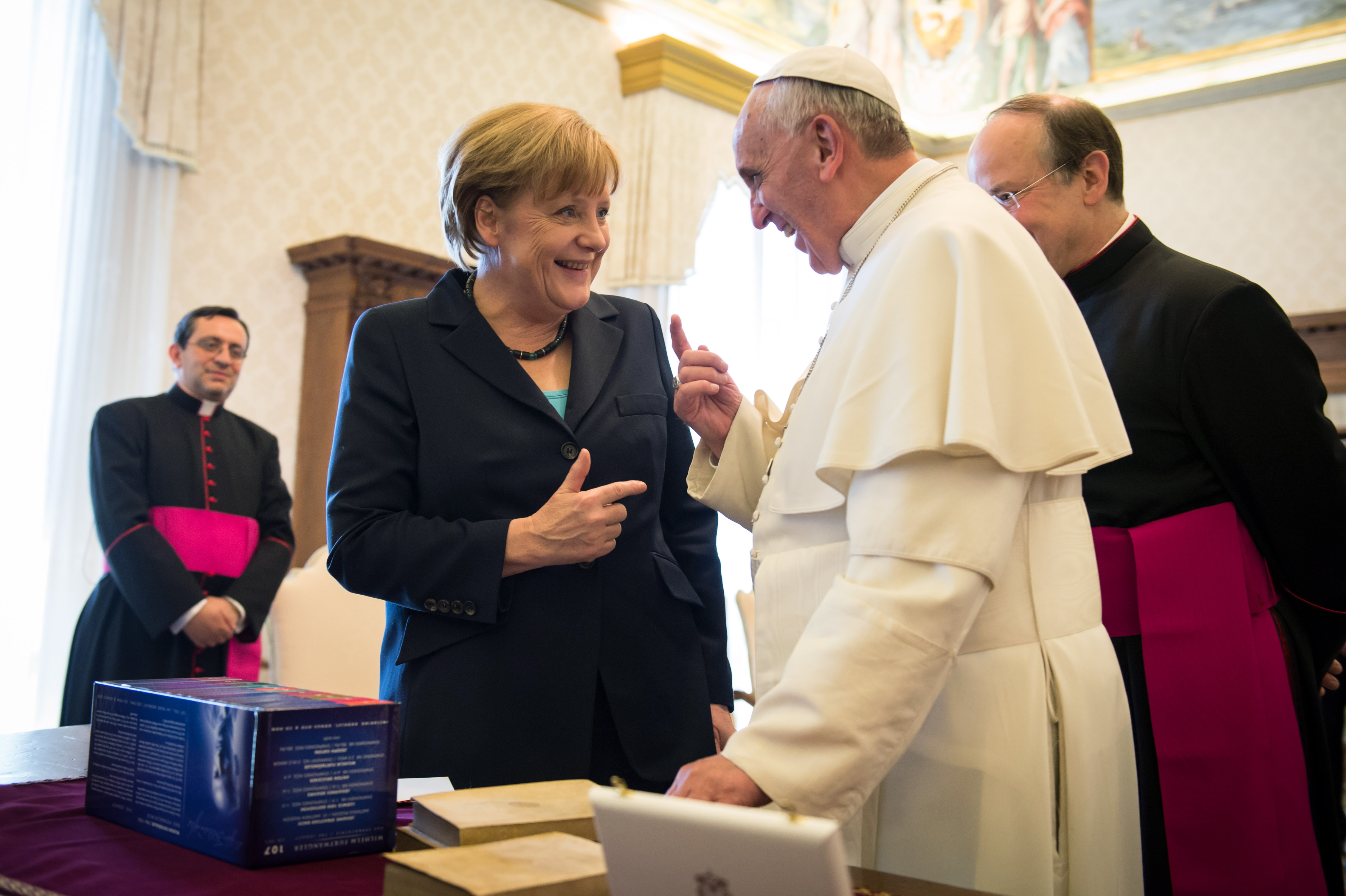 Angela Merkel discusses Europe's economy with the Pope - The World from PRX