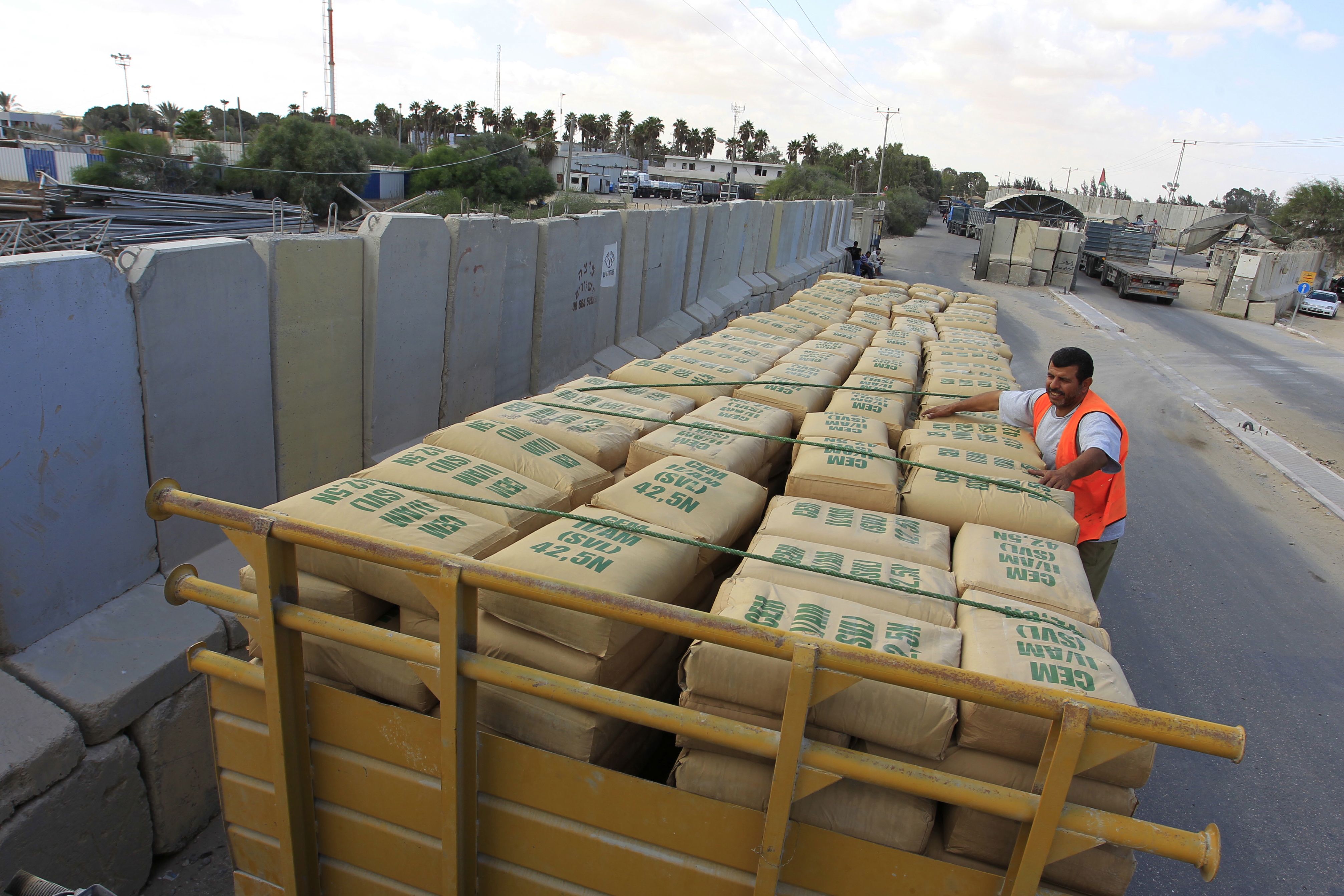 In a first since 2007, Israel allows building materials into Gaza - The ...