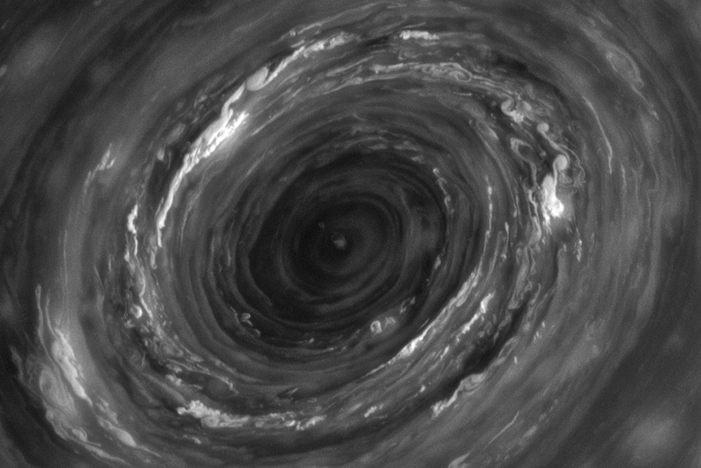 Here's what a 1,250-mile wide storm that is raging on Saturn looks like ...
