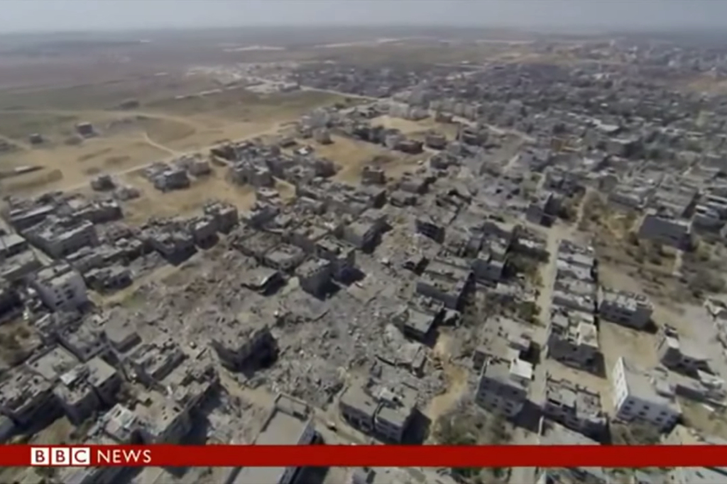 Drone footage shows how completely destroyed Gaza is right now - The ...
