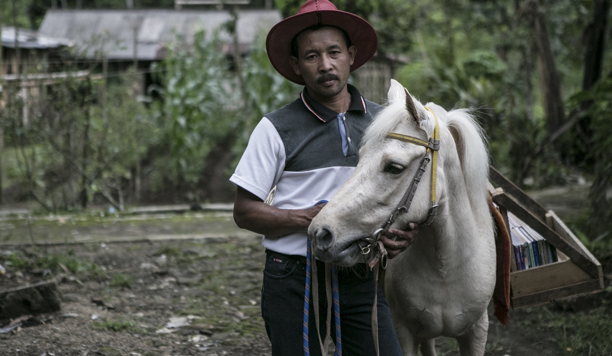 This little white horse is helping Javanese learn to read - The World ...