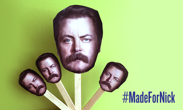 Nick Offerman crowns a winner of the Ultimate Popsicle Stick Throwdown ...