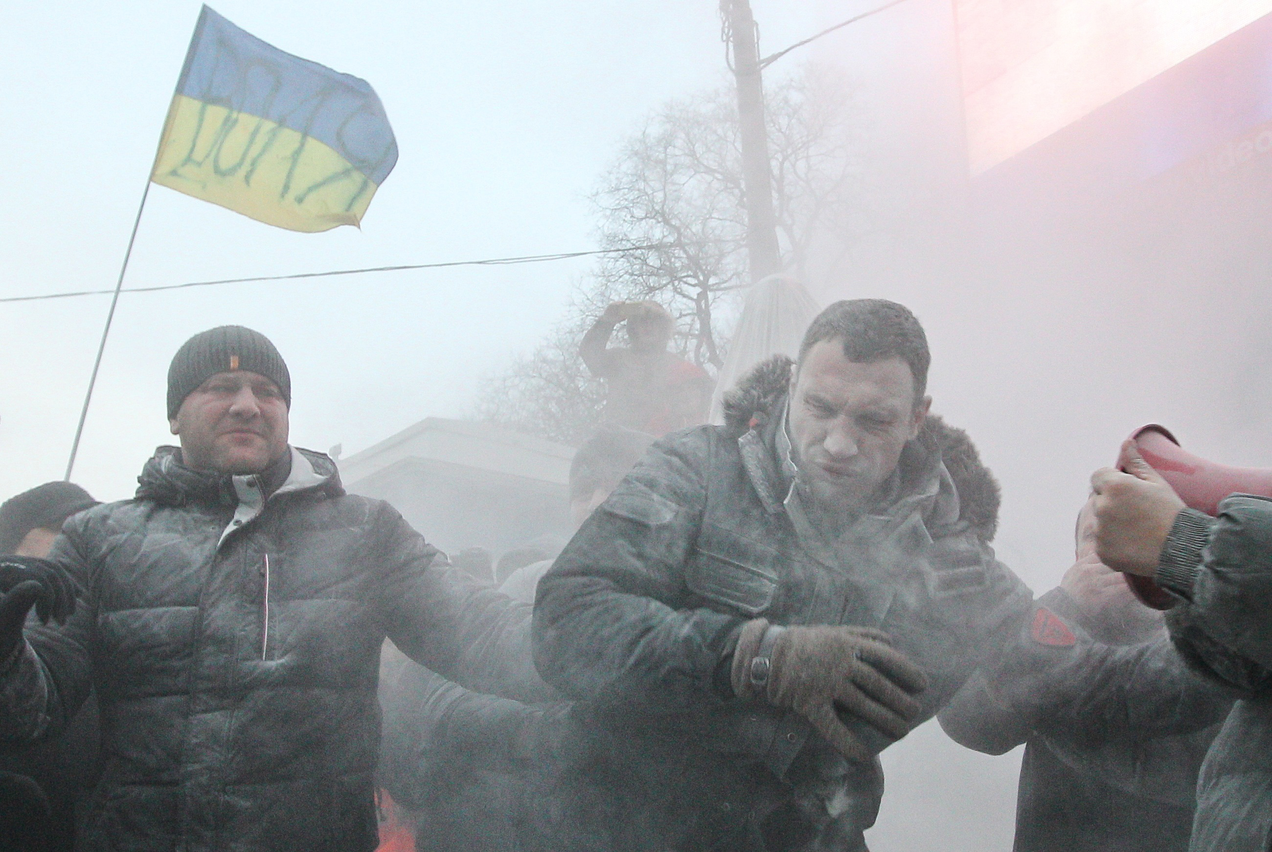 Dozens are injured as the latest rounds of protests in Kiev turn bloody ...