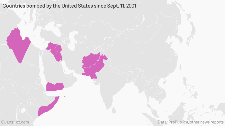 These are the seven countries the US military has bombed in the last ...