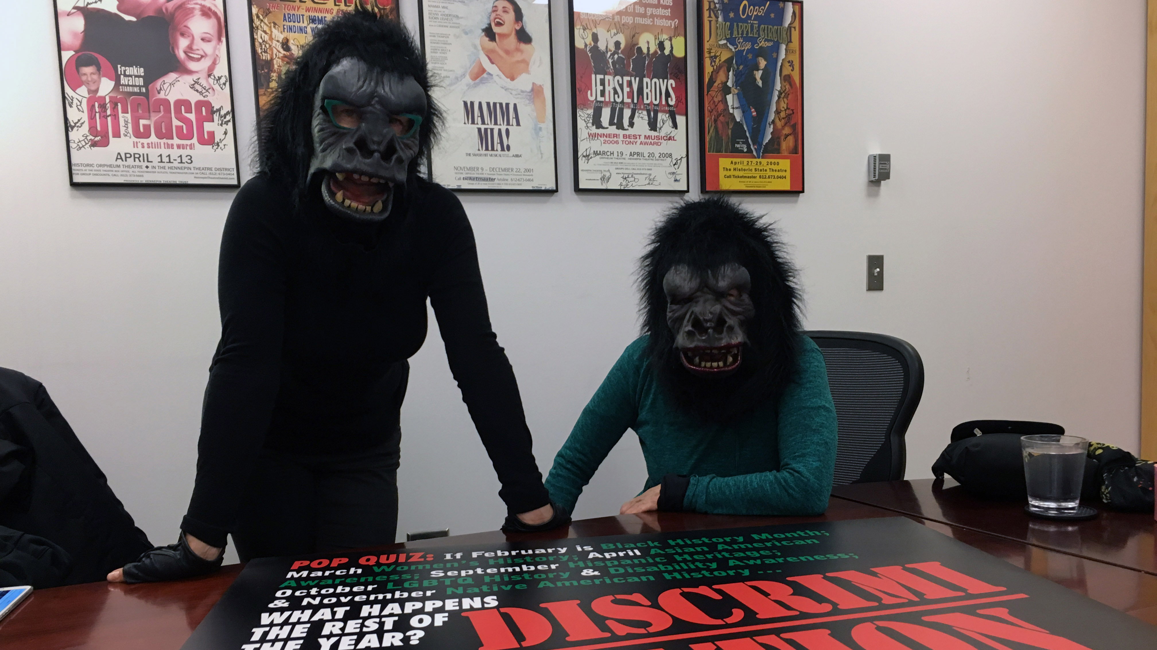 They've spent 30 years fighting for diversity in the arts — in gorilla ...