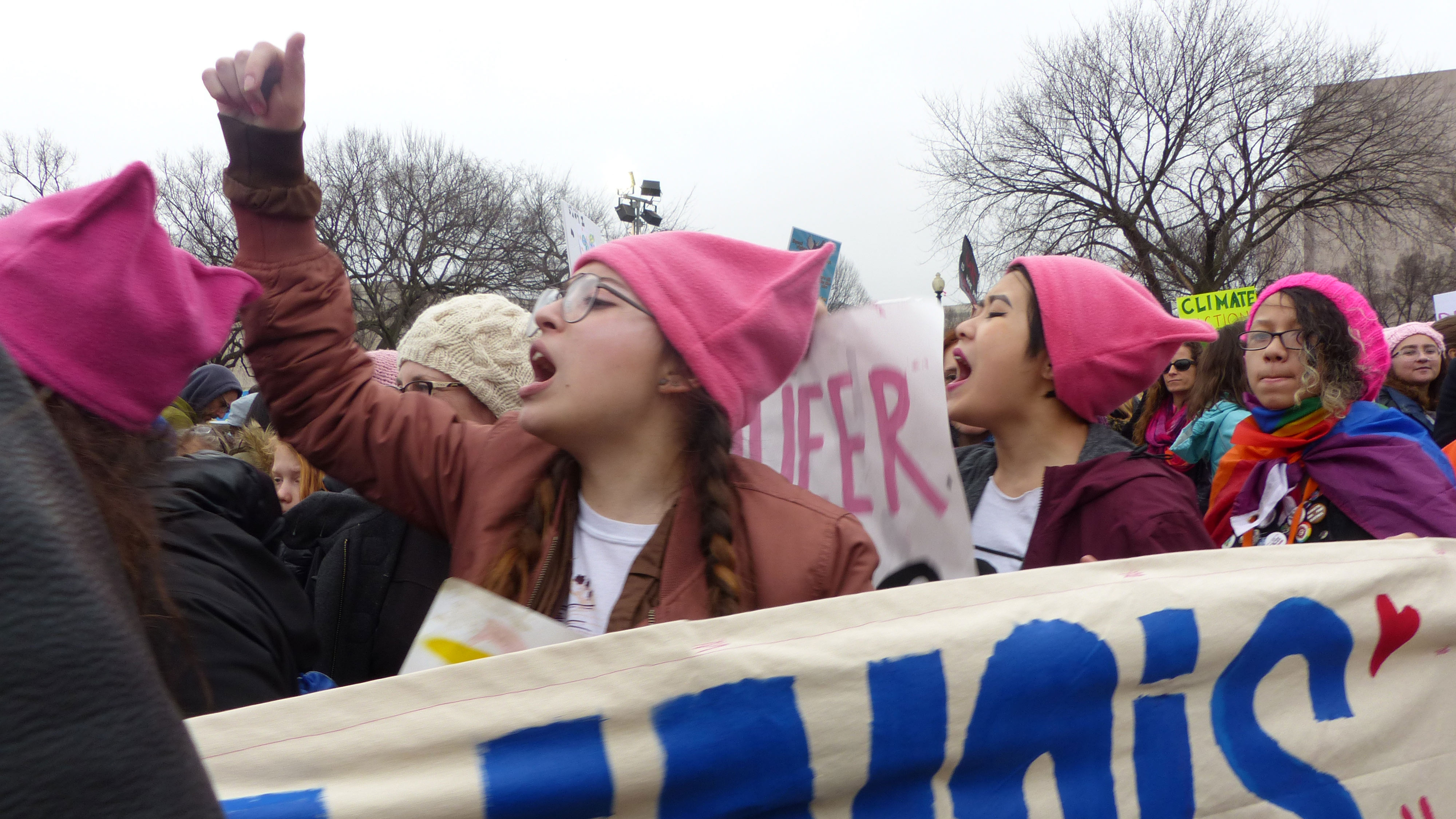 Young women made their voices heard at the Women's March in Washington ...