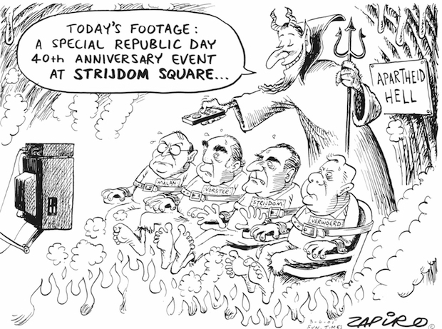 South African Jonathan Shapiro, aka Zapiro, has cartooned for 20 years ...