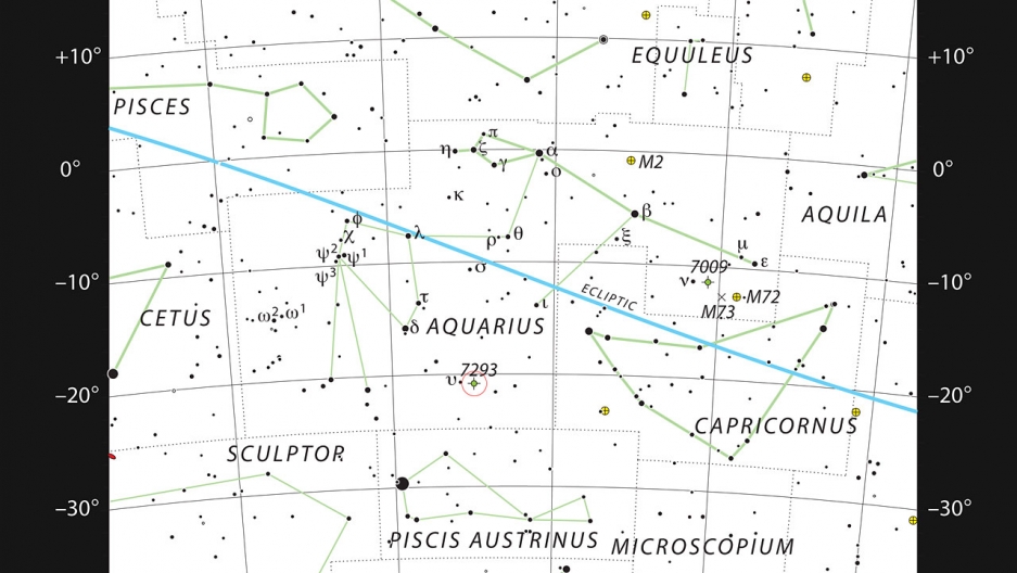 Map Of Helix Nebula Constellation