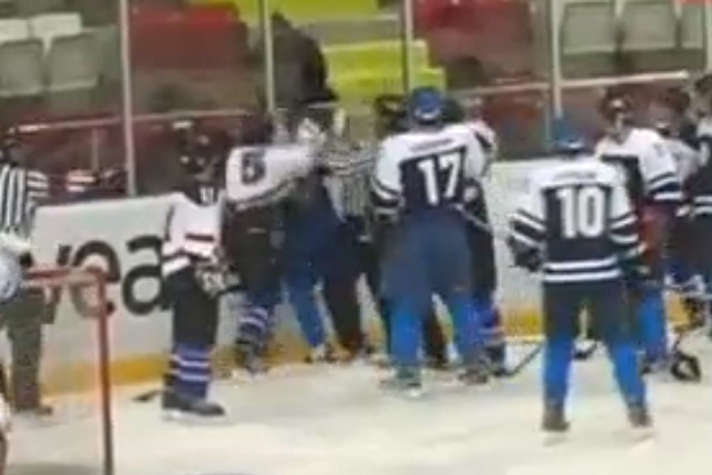 Ice hockey brawl in Turkey turns violent, riot police called in (VIDEO ...