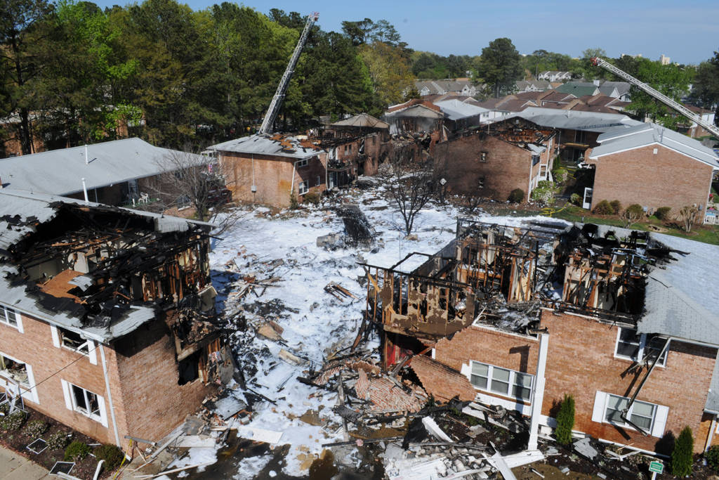 Virginia jet crash: Navy compensates residents of destroyed apartment ...
